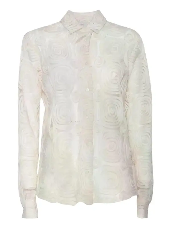 MAZZARELLI Rose-pattern Shirt - Neutrals