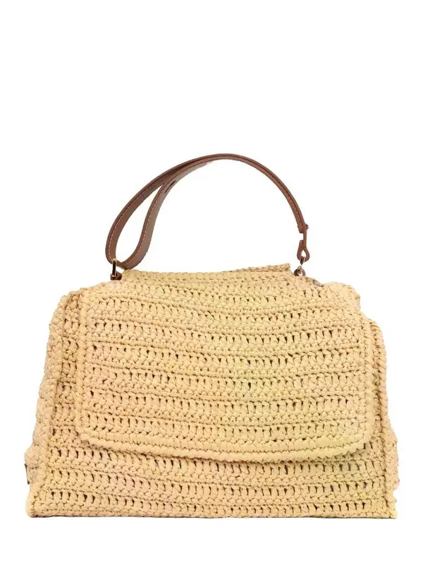ORTIGNI Top-handle Shoulder Bag - Neutrals