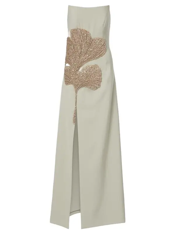 Costarellos Faranna Embellished Crêpe Gown - Green