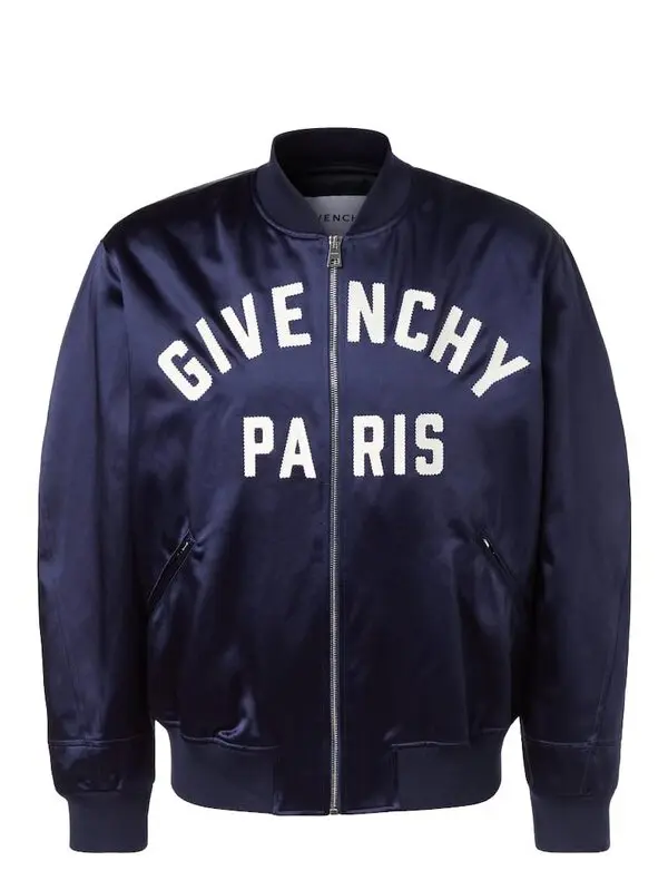 Givenchy Paris Satin Blouson - Blue