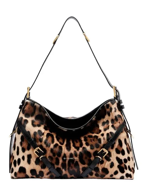 Givenchy Voyou Medium Leopard-print Shoulder Bag - Multicoloured