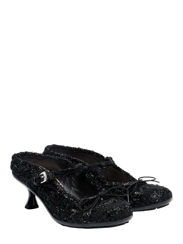 Simone Rocha Grip Canvas Mules - Black