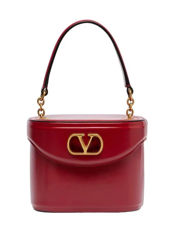 Valentino Garavani Vain Vlogo Patent Leather Vanity Bag - Red