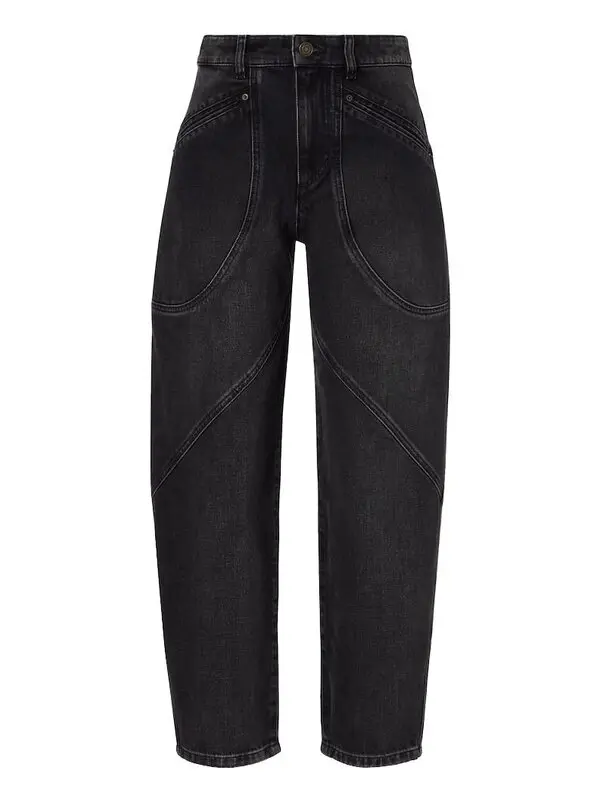 Isabel Marant Catarina Barrel-leg Jeans - Black