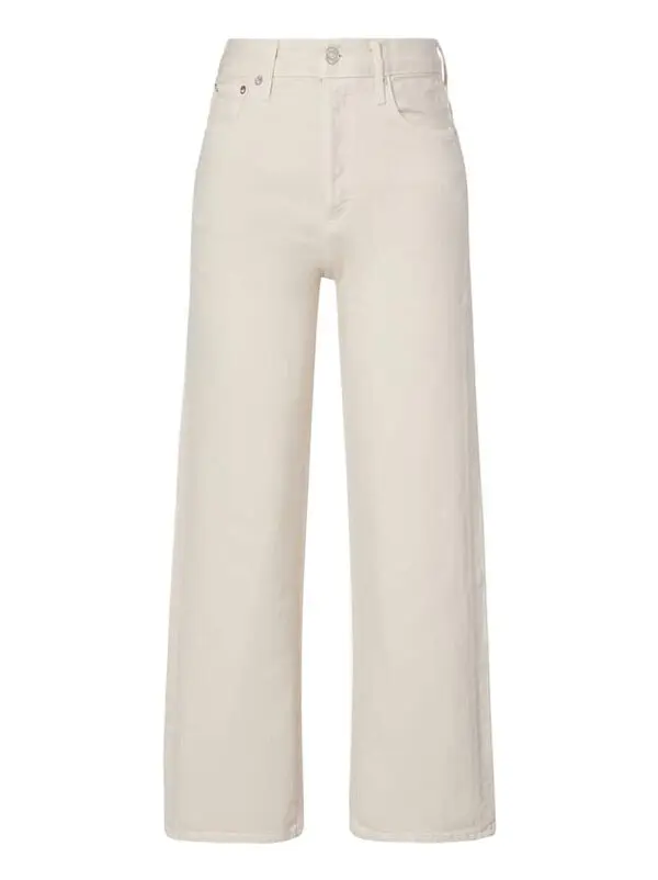 AGOLDE Ren Cropped High-rise Wide-leg Jeans - Beige