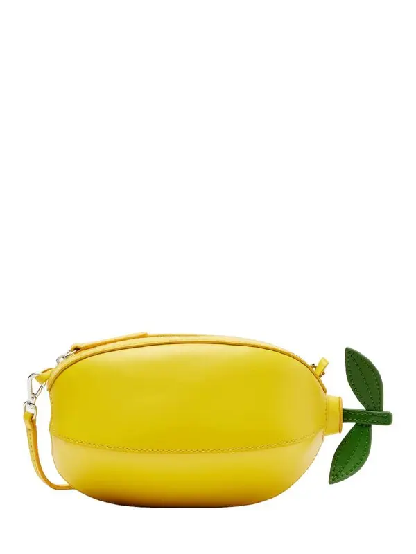 Staud Limona Leather Shoulder Bag - Yellow