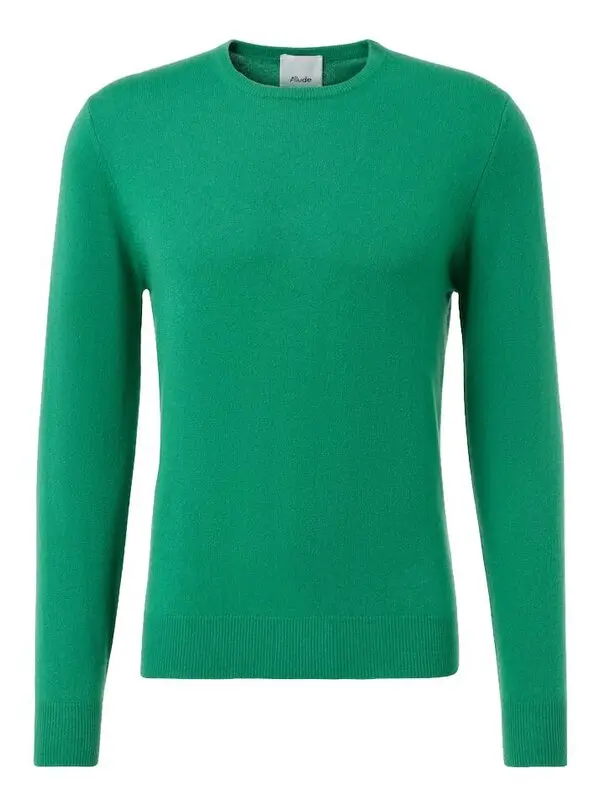 ALLUDE Cashmere Crewneck Sweater - Green