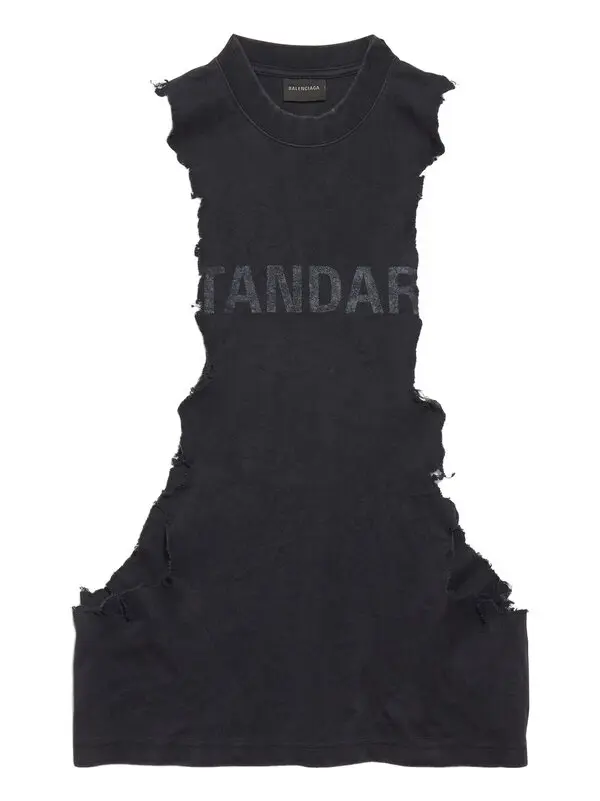 Balenciaga Standard Ripped Tank Top - Black