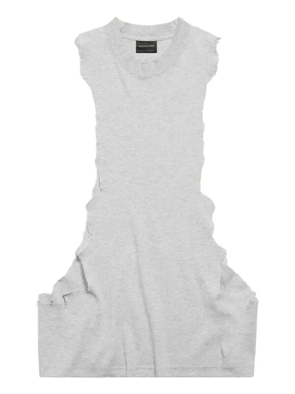 Balenciaga Ripped Tank Top - Grey & Silver