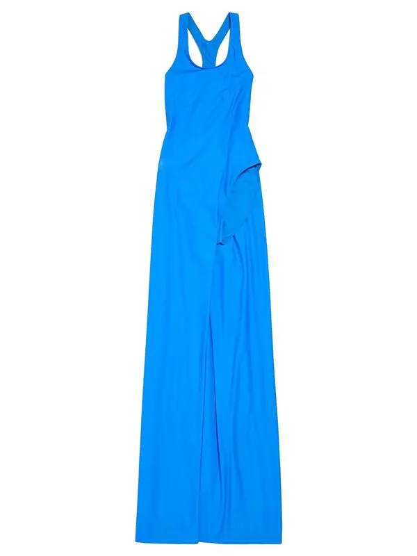 Balenciaga Asymmetric Draped Dress - Blue