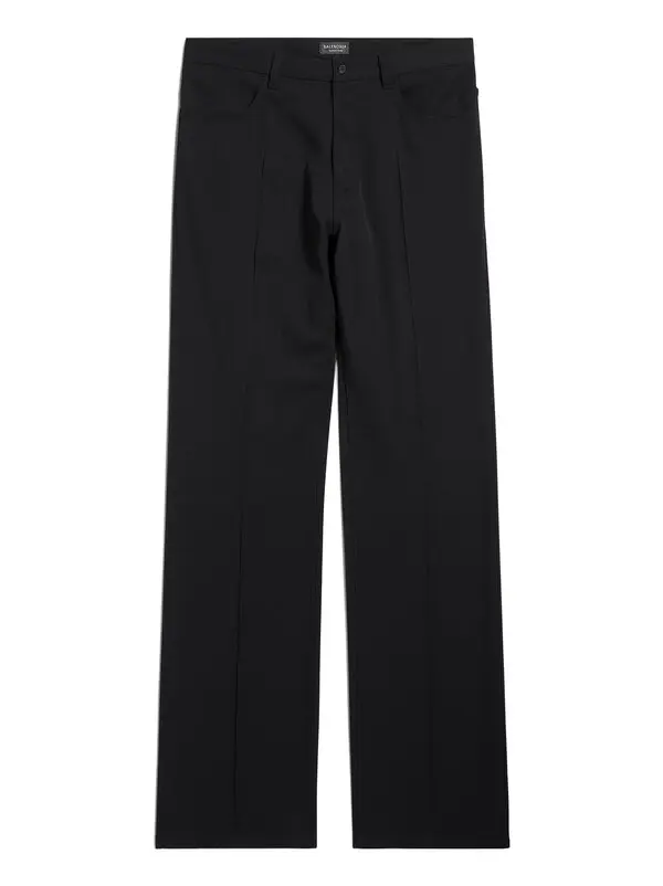 Balenciaga Straight Fit Tailored Trousers - Black