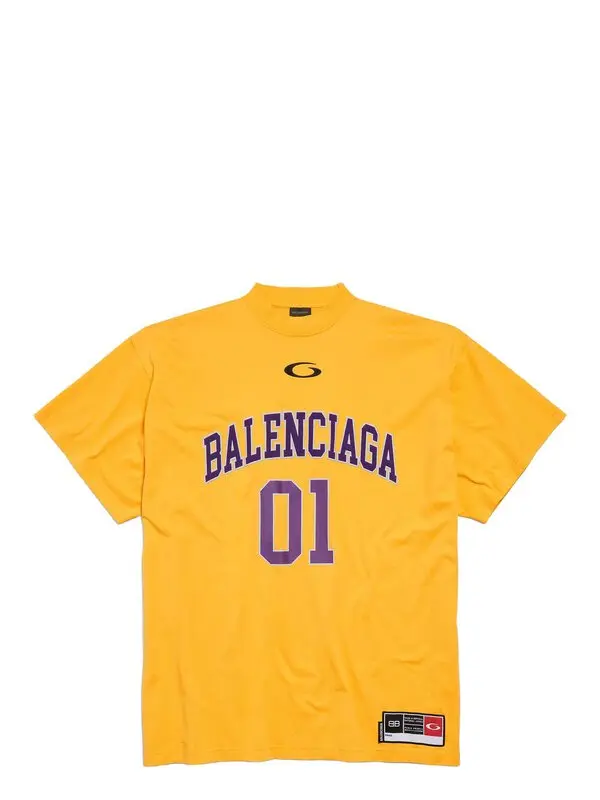 Balenciaga Basketball Oversized T-shirt - Yellow