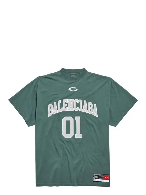 Balenciaga Oversized Basketball T-shirt - Green