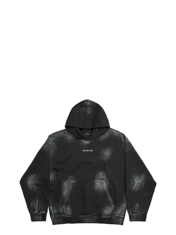 Balenciaga Back Hoodie Medium Fit - Black