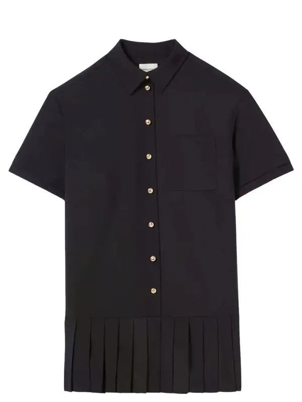 Claudie Pierlot Pleated-hem Mini Dress - Blue