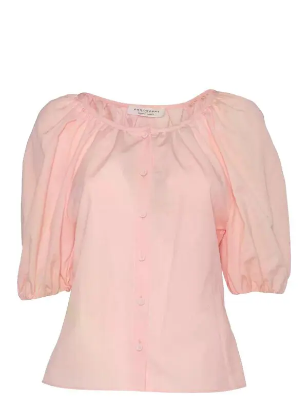Philosophy Di Lorenzo Serafini Puff-sleeve Buttoned Blouse - 132 Pink