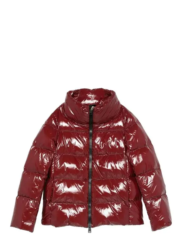 Herno Glossy Finish Puffer Jacket - Red