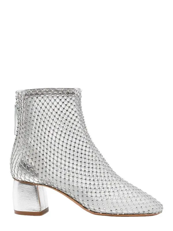 FORTE_FORTE Strass Mesh Ankle Boots - Grey
