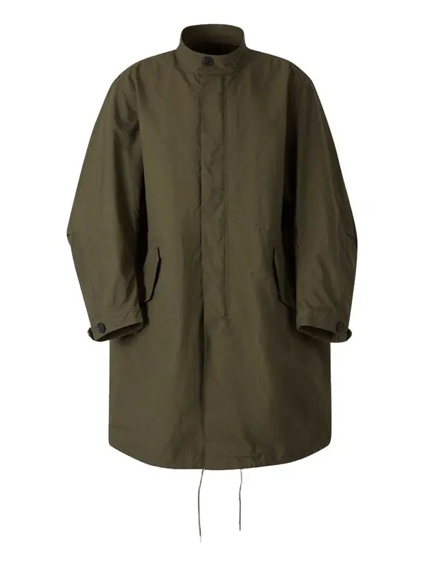 Givenchy Long Printed Parka - Military Green