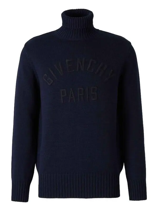 Givenchy High Neck Sweater - Navy Blue