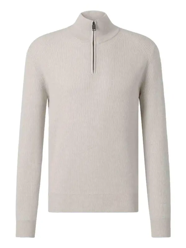 Brioni High Neck Sweater - Beige