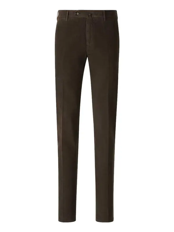 PT TORINO Cotton Micro-corduroy Trousers - Brown