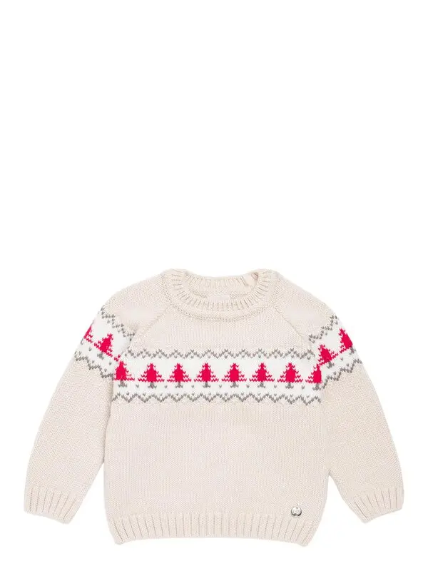 PAZ RODRIGUEZ Wool Christmas Tree Sweater - Beige