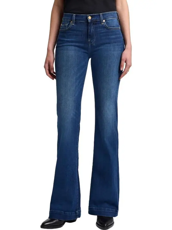 7 For All Mankind Dojo Mid-rise Flare Jeans - Medium Melrose