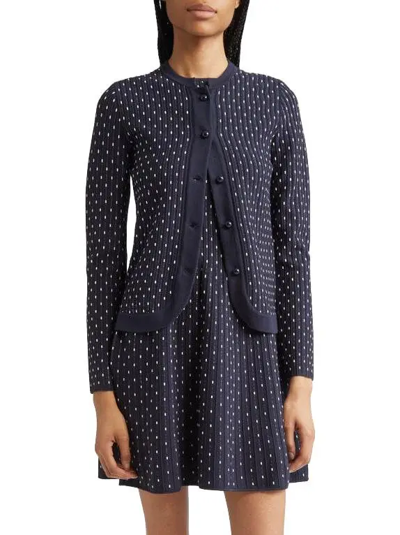 Emporio Armani Polka Dot Cardigan - Fancy Blue