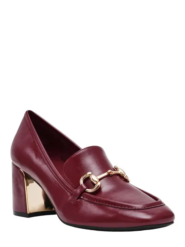 Anne Klein Tobi Bit Loafer Pumps - Bordeaux