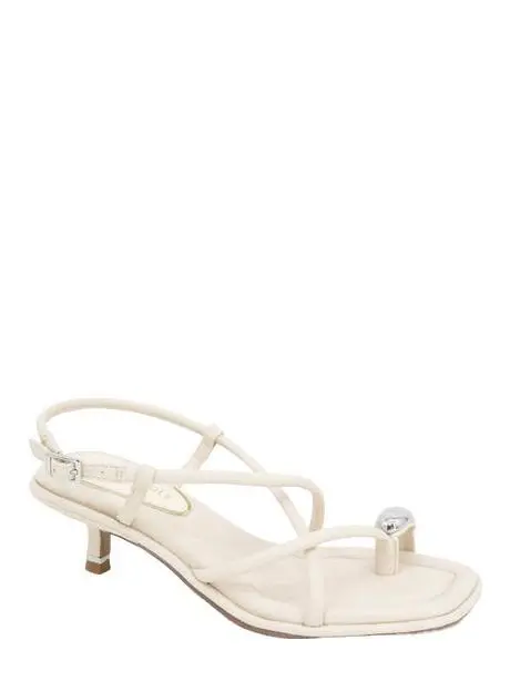 KENNETH COLE Gatlyn Ankle Strap Kitten Heel Sandal - Pearl