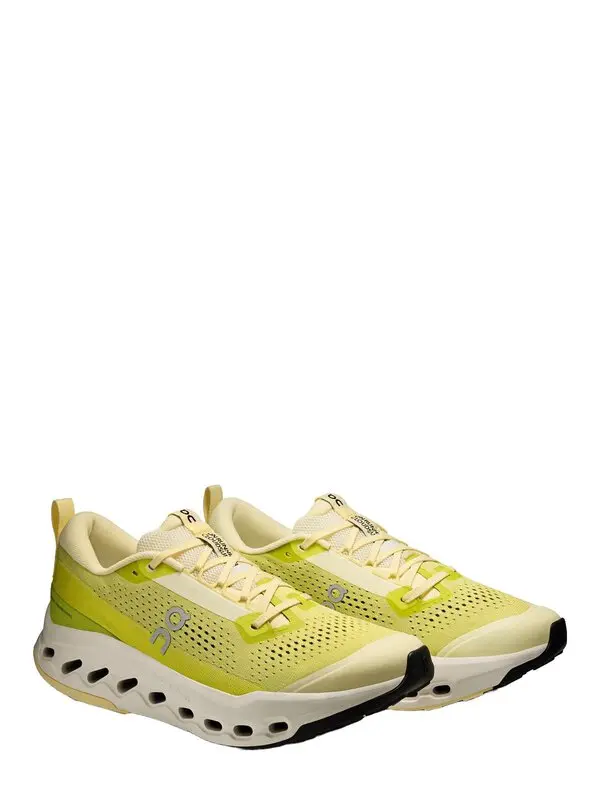 On Cloudsurfer Trail 2 Running Shoe - Ivory/lime