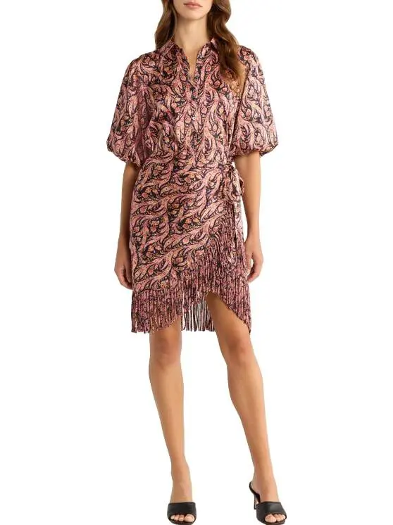 Cinq À Sept Kember Paisley Shirtdress - Obsidian Multi