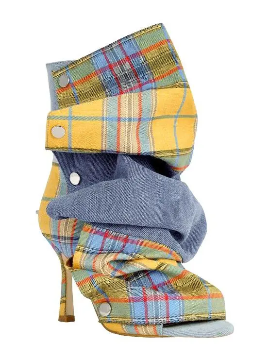 AZALEA WANG Birdsong Open Toe Bootie - Yellow Multi