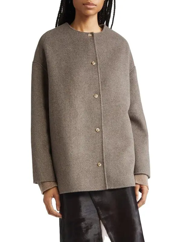 Loulou De Saison Wool And Cashmere Coat - Taupe Melange