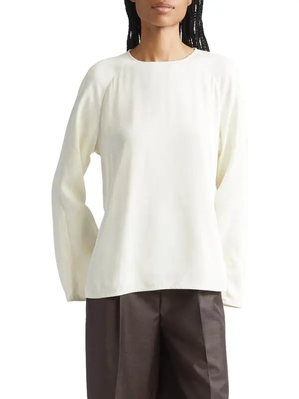 Loulou De Saison Aiza Long Sleeve Top - Ivory