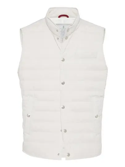 Brunello Cucinelli Lightweight Down Vest - Ivory