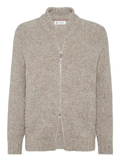 Brunello Cucinelli Flecked Cardigan - Bark