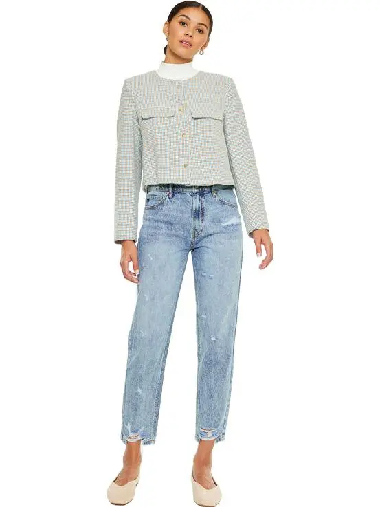 KANCAN Harvey Ultra High-rise Mom Jeans - Acid Wash