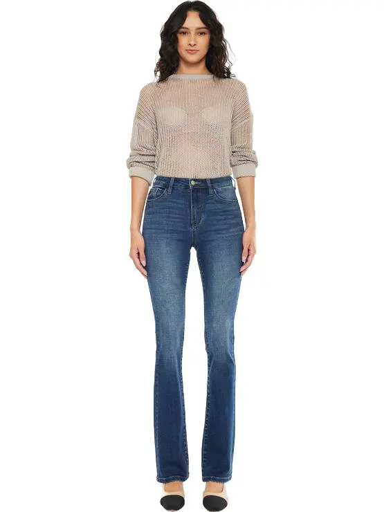 KANCAN High-rise Skinny Bootcut Jeans - Medium Wash