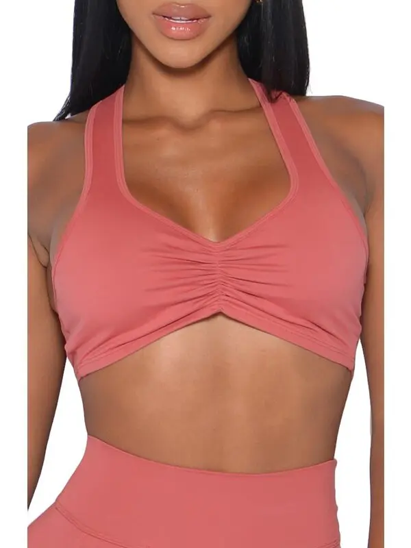 BOMBSHELL SPORTSWEAR Scrunch Tank Bra - Terracotta