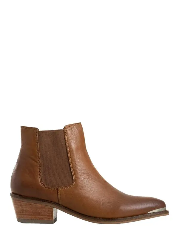 VELEZ Top Grain Leather Ankle Boots - Brown