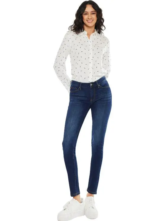 KANCAN Madison Essentials Mid Rise Super Skinny - Super Dark Wash