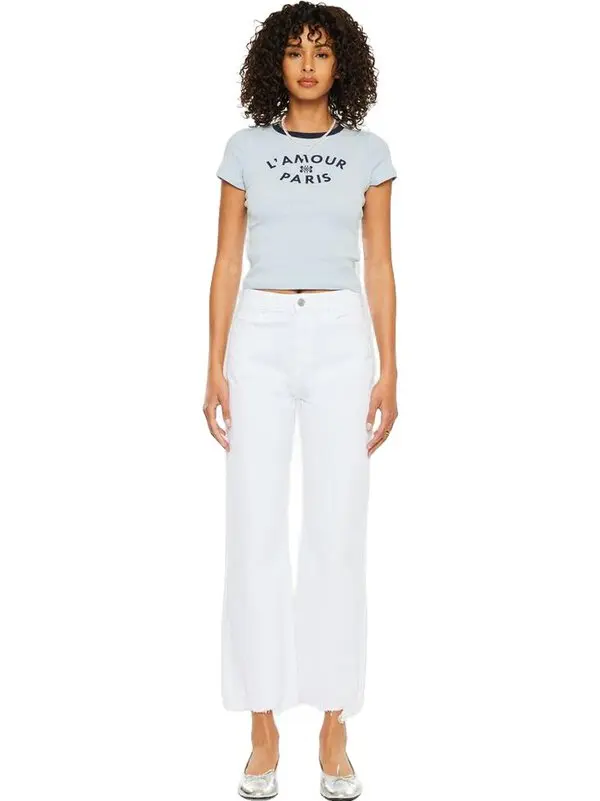 KANCAN Skyla High Rise Slim Wide Leg Jeans - White