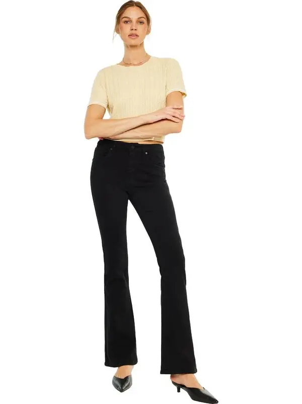 KANCAN High-rise Bootcut Jeans - Black