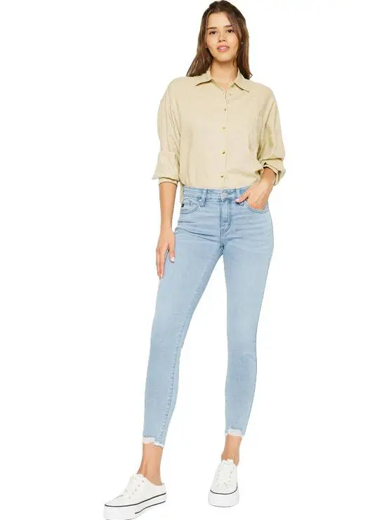 KANCAN Willowbrook Essentials Mid Rise Ankle Skinny Jeans - Light Wash