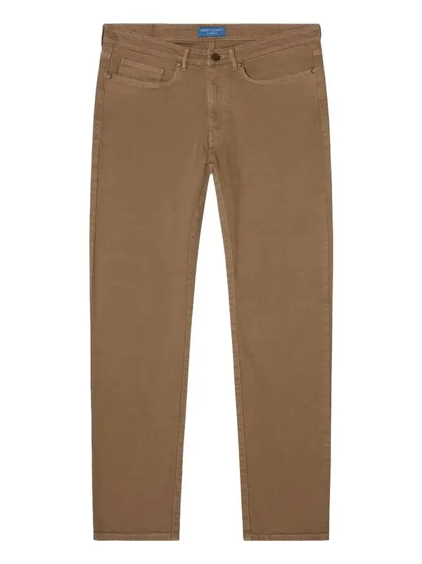 Robert Talbott Hudson Comfort Stretch 5 Pocket Pant - Earth Brown