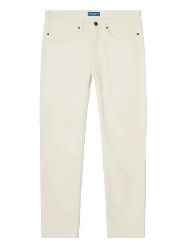 Robert Talbott Hudson Comfort Stretch 5 Pocket Pant - Ecru