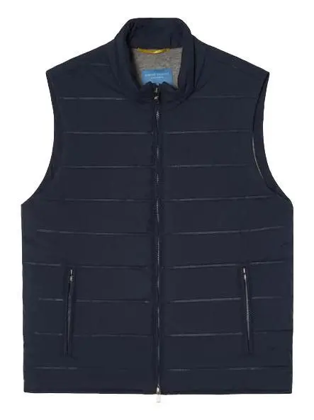Robert Talbott Driver Quilted Vest - Navy