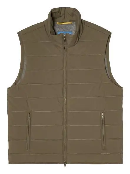 Robert Talbott Driver Quilted Vest - Taupe